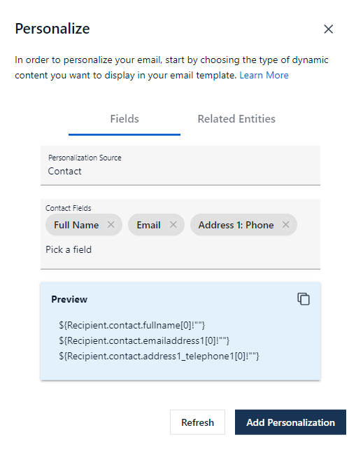 Personalization – Click's CRM