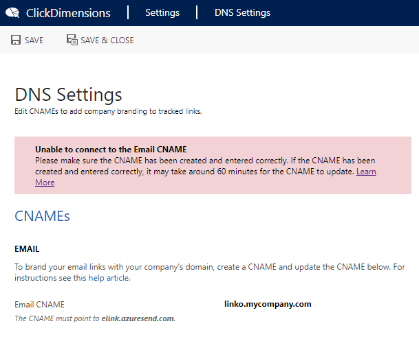Setup an Email CNAME – Click's CRM