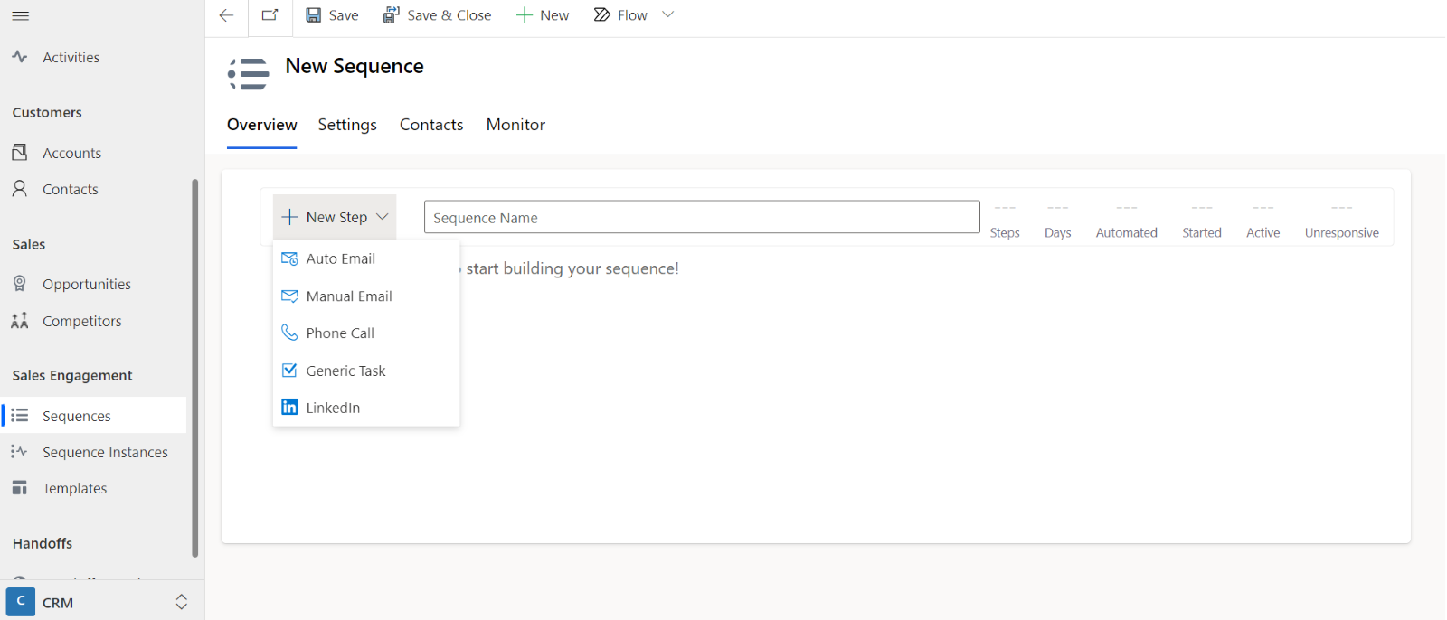Build a Sequence – Click's CRM