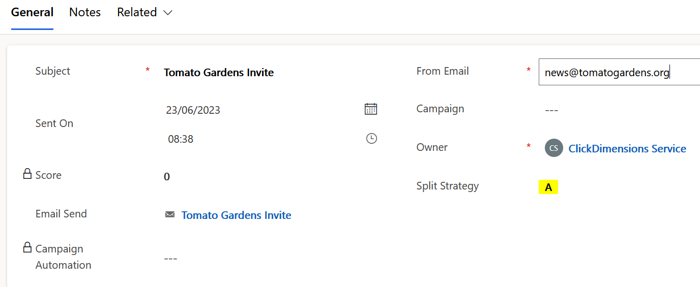 Split Test Results – Click's CRM