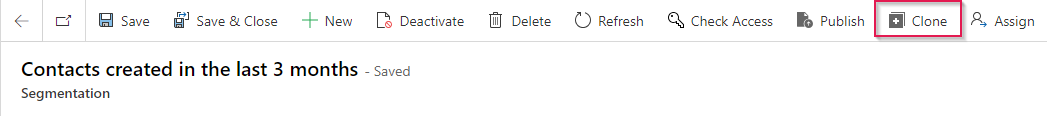 Clone a Segmentation – Click's CRM