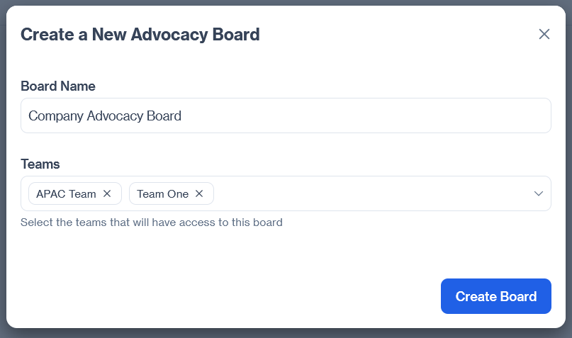 Creating Advocacy Boards – Click's CRM